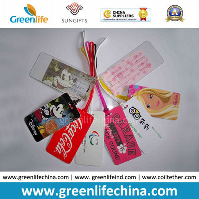 China Factory Price Plastic Custom Imprinted Luggage Tags W/Loops supplier