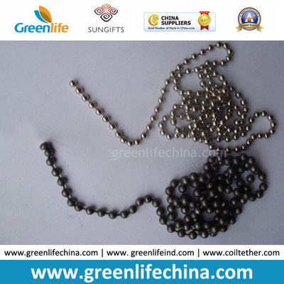 China High Quality Customized Size Silver/Black Color Beaded Ball Chain supplier