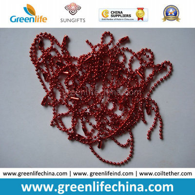 China Fashionable Hot Sale in Europe Christmas Red Metal Ball Chain supplier