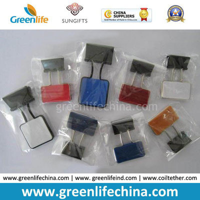 China Square Rectangle Plastic Handle Binder Clip Best Office Supply Gift supplier