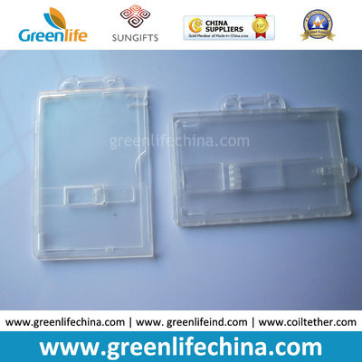 China Transparent Clear ABS Security Rigid ID Badge Name Holder supplier