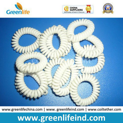 China Solid White Plastic Coil Wrist Bracelet Safe Holder supplier