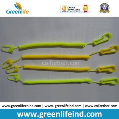 China Light Weight Slim Coiled Cheap Bungee Cord for Connecting Function Yellow color supplier