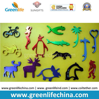 China Muti-colors Aluminum Alloy Light Promotional Item Beer Bottle Openers in Different Animals Shapes supplier
