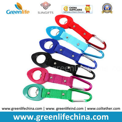 China Stuffer water bottle holder hook belt clip orange/blue/green/red/black aluminum carabiner supplier