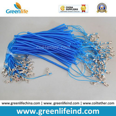 China Custom Design Transparent Blue 1.5m Long Spiral Cord Fishing Holder supplier