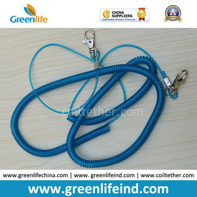 China 1m Elastic Spiral Plastic Coil Cord Belt for Fishing Using supplier