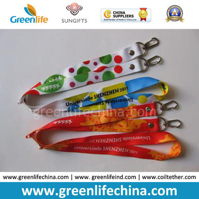 China Open double-ended full color lanyards, custom heat-transferring logo lanyards supplier