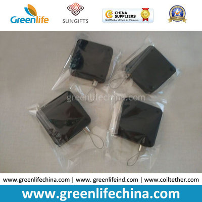 China Anti-theft display merchandise tethers Big Square Black Retractable Recoilers supplier