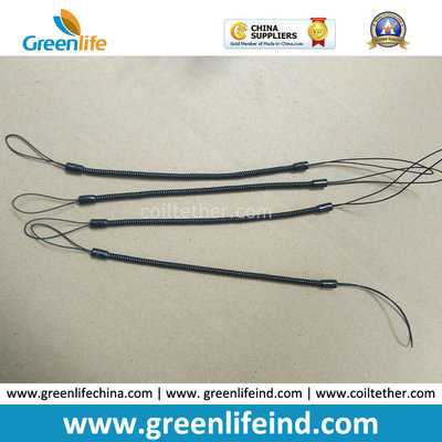 China Slim 1.2mmCoil Line 135MM Unworking Length Flex Mini Solid Black Spiral Cords supplier