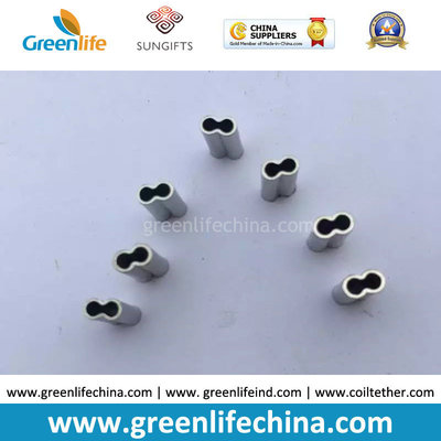 China 8shape Aluminum Material Crimp in Different Size Silver Color for Fastening Wire/Plastic Cord supplier