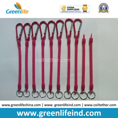China Customized Size and Red color 4'' to 40'' Multi-purpose Utilities Plier Coiled Lanyards supplier