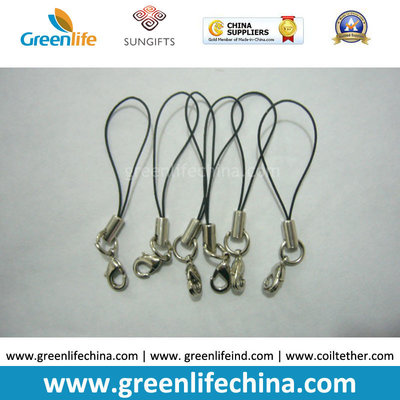 China Standard Nylon Black String Loop with Mini  Lobster Clasp for Attaching Pendants supplier