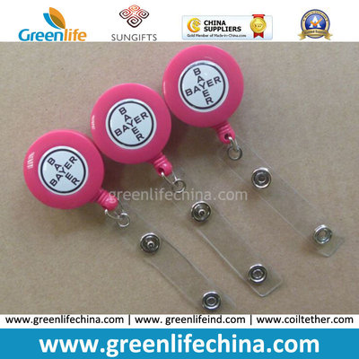 China China Factory ABS Shell High Quality Plastic Retractable Badge Reel Holder w/Custom Printing Label supplier