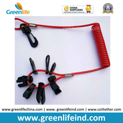 China 7key Universal Emergency Spiral Cord in Red Color Black Accessories supplier