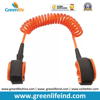 China Hot Selling Transparent Orange 1.5M Spring Coiled Baby Toddler Anti-lost Harness supplier