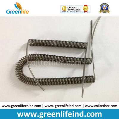 China Safety Tool Need Stretch Transparent Black Wire Spring Coil Lanyard Tethers w/Custom Size supplier