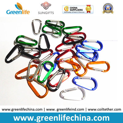 China Factory Direct Offer Colorful Aluminum D Shape Carabiner Clips Not for Climbing supplier