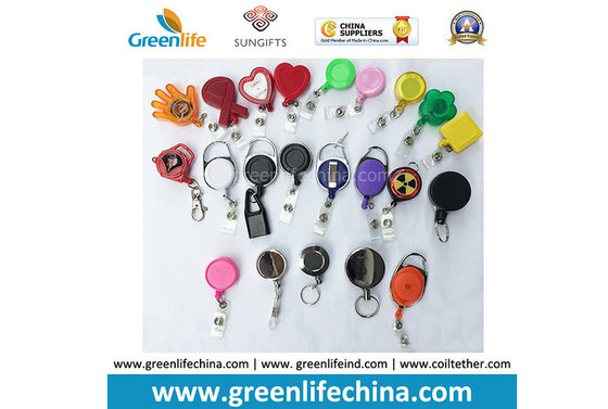 China China Factory Direct Multi Styles Custom Logo Printing Plastic Retractable Badge Reel Holders supplier