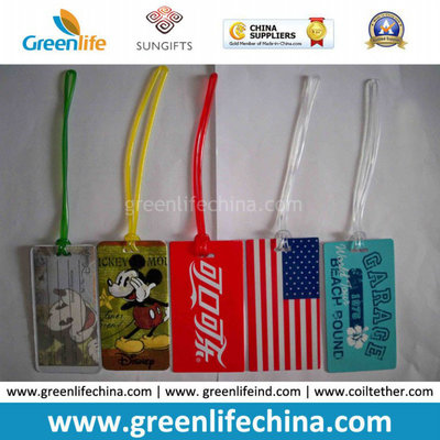 Factory Price Plastic Custom Imprinted Luggage Tags W/Loops supplier