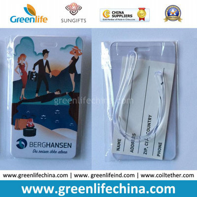 Factory Price Plastic Custom Imprinted Luggage Tags W/Loops supplier