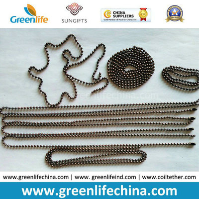 Custom Packing in Roll Silver Plated Metal Bead Fastenering Chain supplier