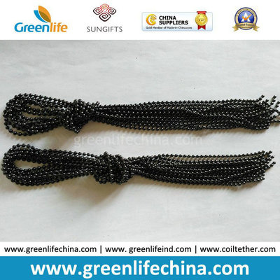 Hot Sale 1.0mm Shinny Black Colored Bead Metal Ball Chain supplier