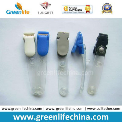 Plastic Custom Office Stationery Badge Clips PVC Strap Paper Fasteners supplier