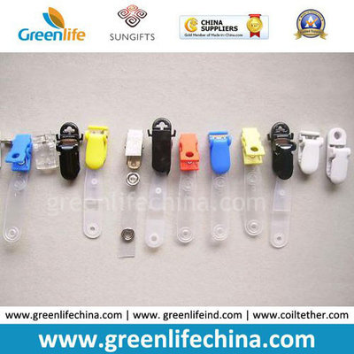 Plastic Custom Office Stationery Badge Clips PVC Strap Paper Fasteners supplier