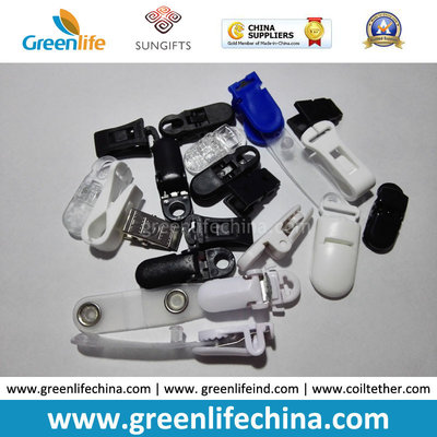 Plastic White/Black Various Sizes ID Badge Lid Tooth Clips supplier