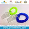 Customized Color Promotional Wrist Coil W/Plastic Whistle and Key Ring Gift supplier