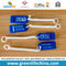 Custom Silk Screen Printing Flat Thin Whistle W/Split Key Ring supplier
