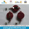 New ID Badge Reel W/Ear Fastener Wine Red Retractable Reel supplier