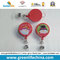 Simle Face Logo Promotional Retractable Round Plastic Reel Holder supplier
