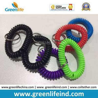 Best Quality Plastic PU Wrist Key Coil W/Split Ring supplier