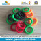 Elastic Promotional Gift Multicolors Plastic Wrist Coil W/Key Ring supplier