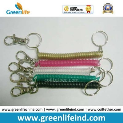 Safety Elastic Coiled Cord Belt Anti-Lost ID Spiral Key Chain Holders supplier