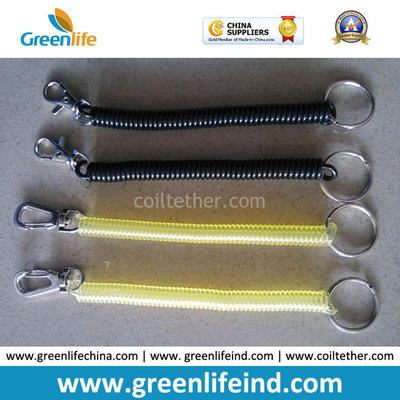 Safety Elastic Coiled Cord Belt Anti-Lost ID Spiral Key Chain Holders supplier