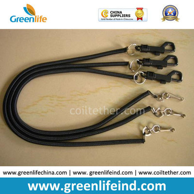 Colored Carabiner Clip&amp;Nylon Strap W/Long Slim Spring Coiled Tether supplier