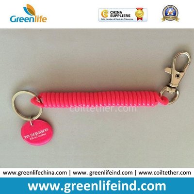 Multi Colors Plastic Safe Spring Strings Coiled Key Chains supplier