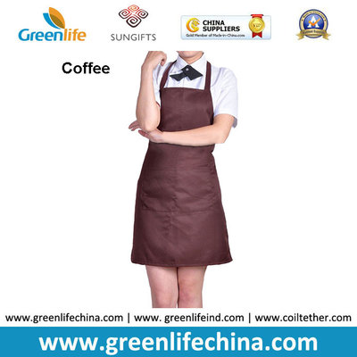 100%Polyester advertise apron assorted colors customized logo available for cooking clean supplier