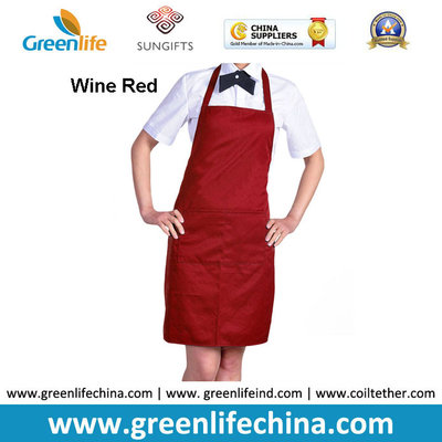 100%Polyester advertise apron assorted colors customized logo available for cooking clean supplier