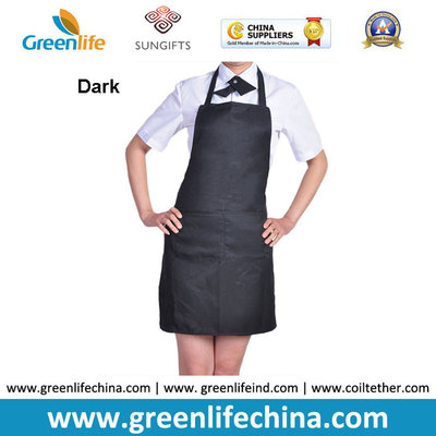 Top quality purple apron with front proket custom printing logo for company advertisment supplier