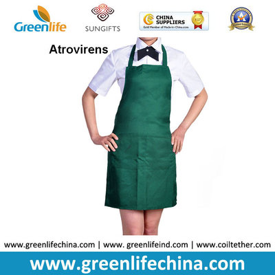 Fashion popular advertising good polyester bib apron with dark blue color against dirty supplier