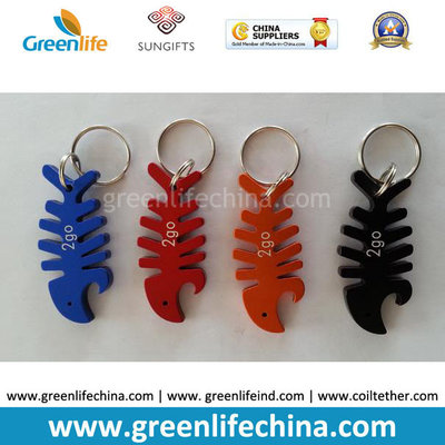 Colorful Custom Cheap Bulk Blank Aluminum Metal Beer Keychain Bottle Opener w/Key Ring supplier