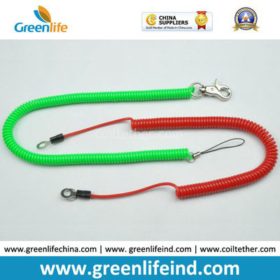 Safety Belt Long Rentention Coil Lanyard Rope W/Metal Hook supplier