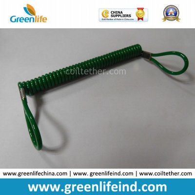 Retention Rope Customized Color/Size W/Loop&amp;Crimp Strong Wire Coil Lanyard supplier