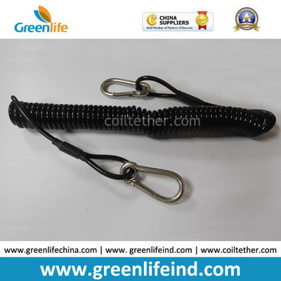 Retention Rope Customized Color/Size W/Loop&amp;Crimp Strong Wire Coil Lanyard supplier