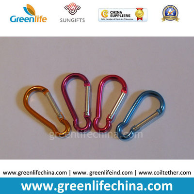 Cheap metal carabiner in various shapes in various colors hot selling standard holder hook supplier