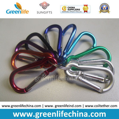 High quality flat aluminum hooks standard D shape colorful carabiners factory price supplier